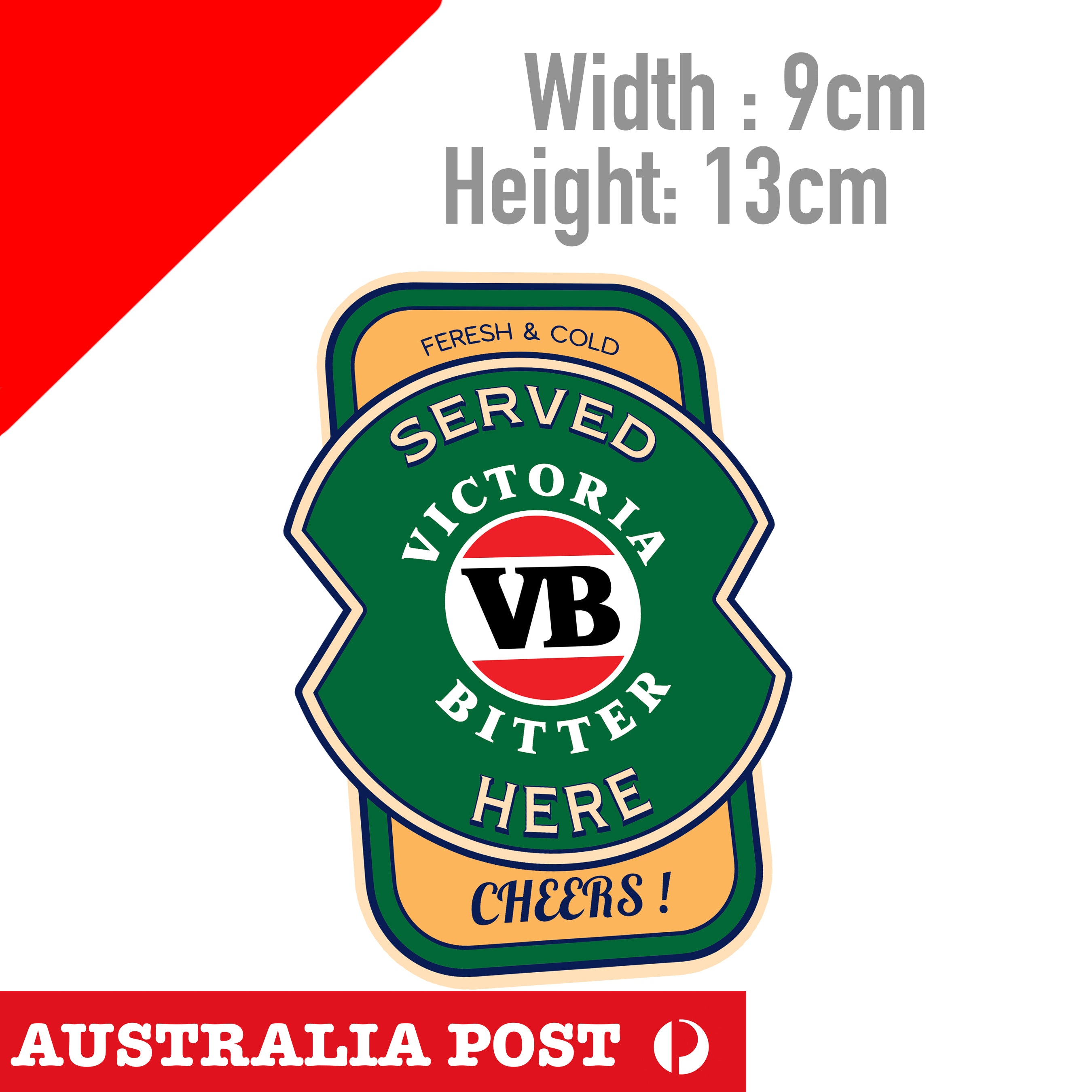 VB Beer Logo Serve Here Cheers, Victoria Bitter Beer Logo Sticker ...