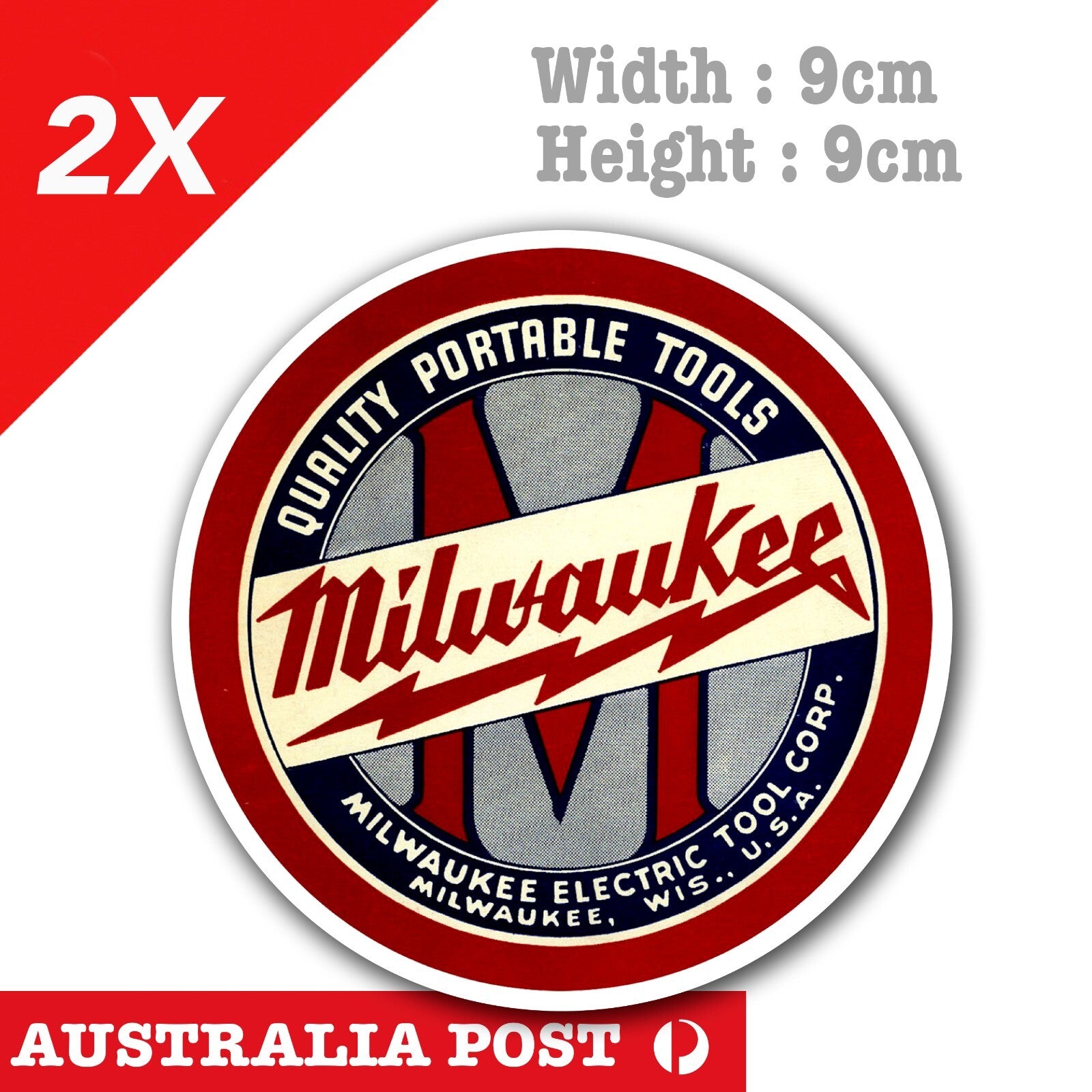 Milwaukee Electric Tool Corporation Vintage Retro Logo Sticker – Astro ...