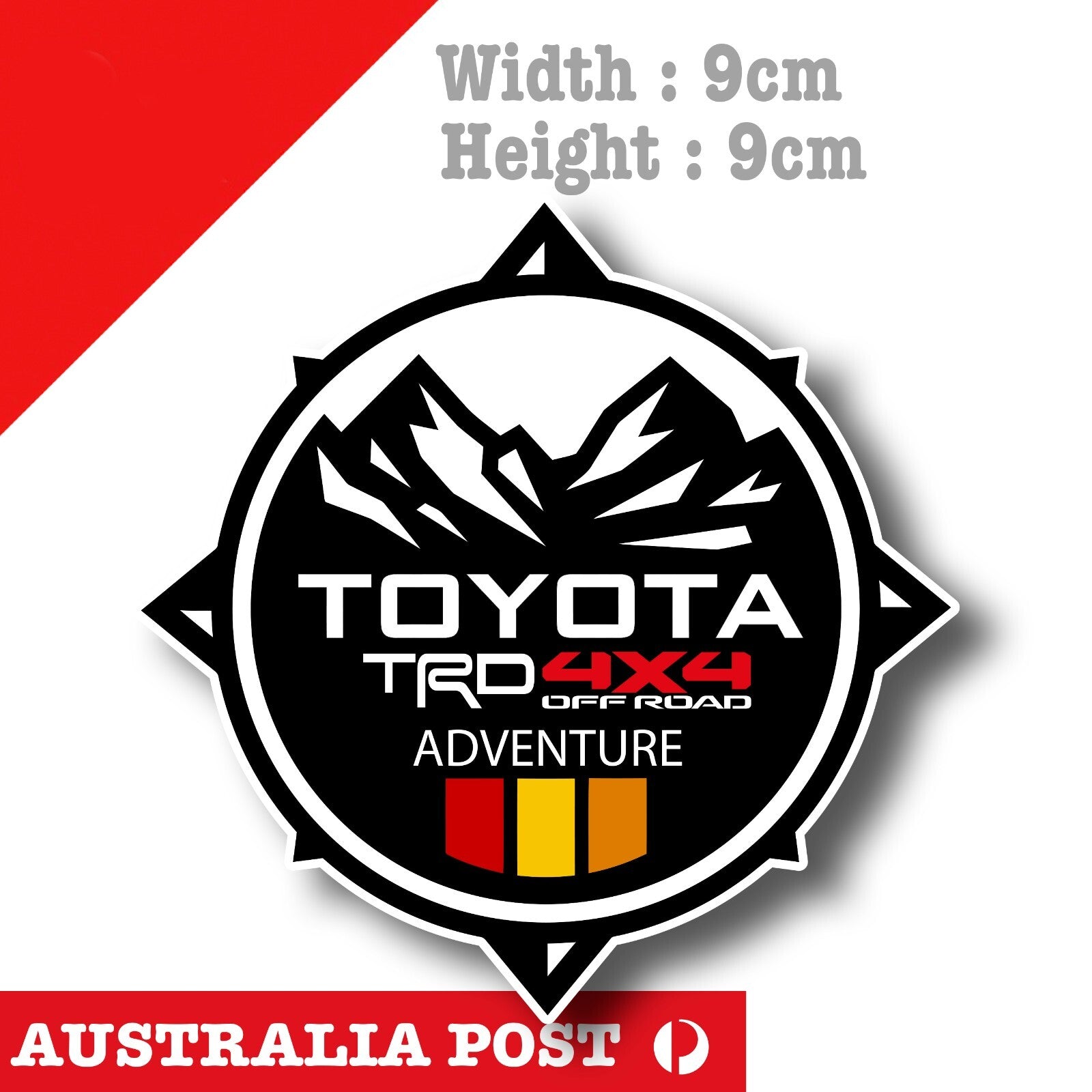 Toyota TRD 4X4 ADVENTURE, Off Road, 4x4, 4WD Sticker – Astro Stickers