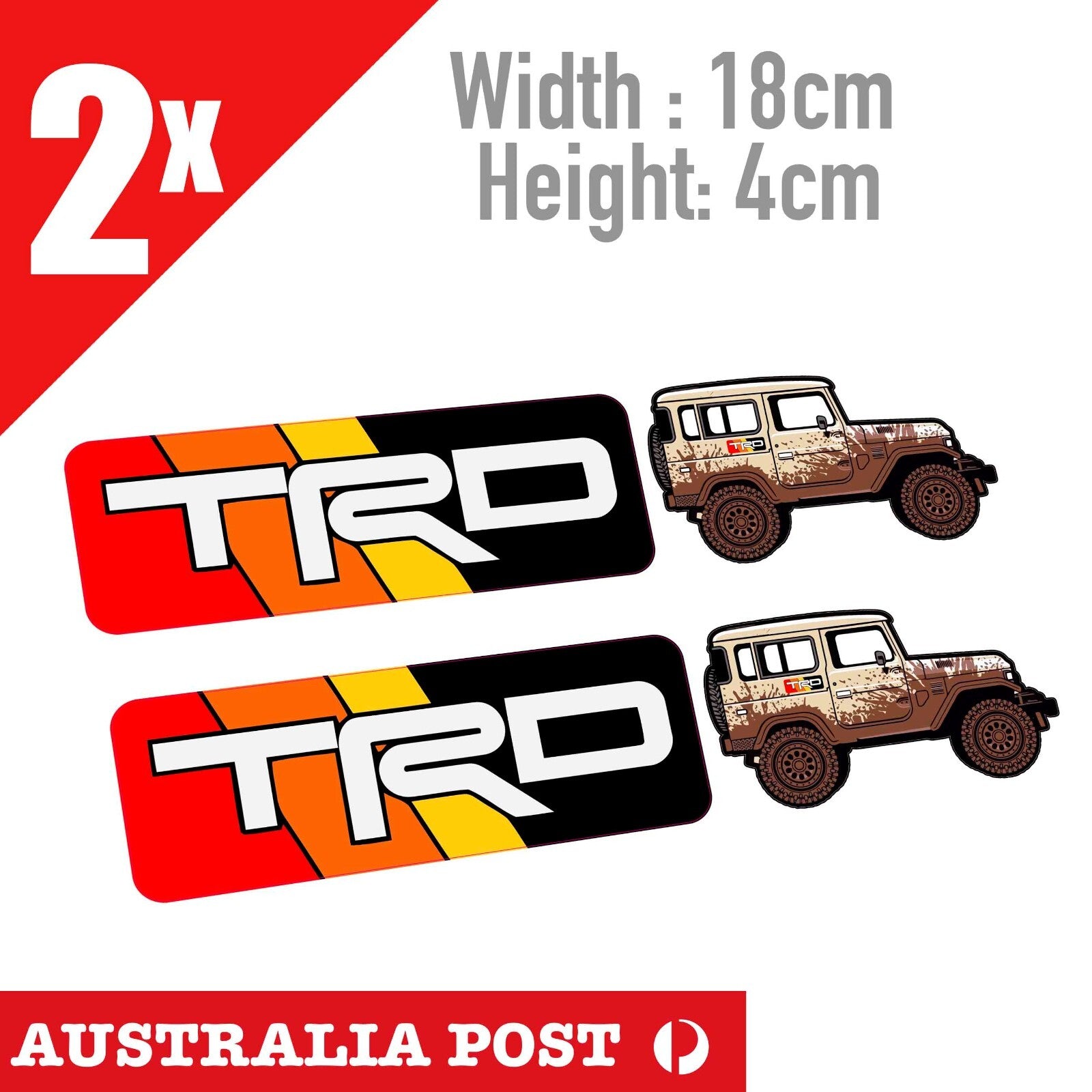 Toyota Land Cruiser Off Road TRD , 4WD , 4x4 , Hilux Decal Sticker ...