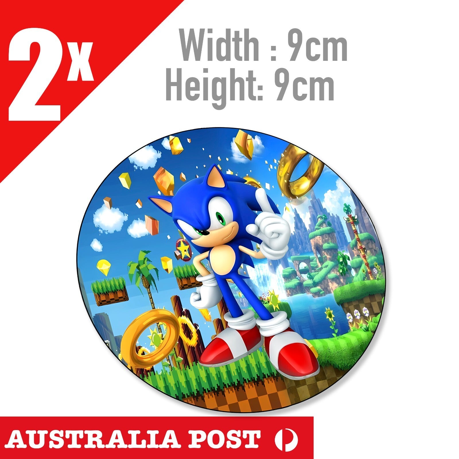 Sonic The SEGA MEGA Round, Sonic the Hedgehog Sticker – Astro Stickers