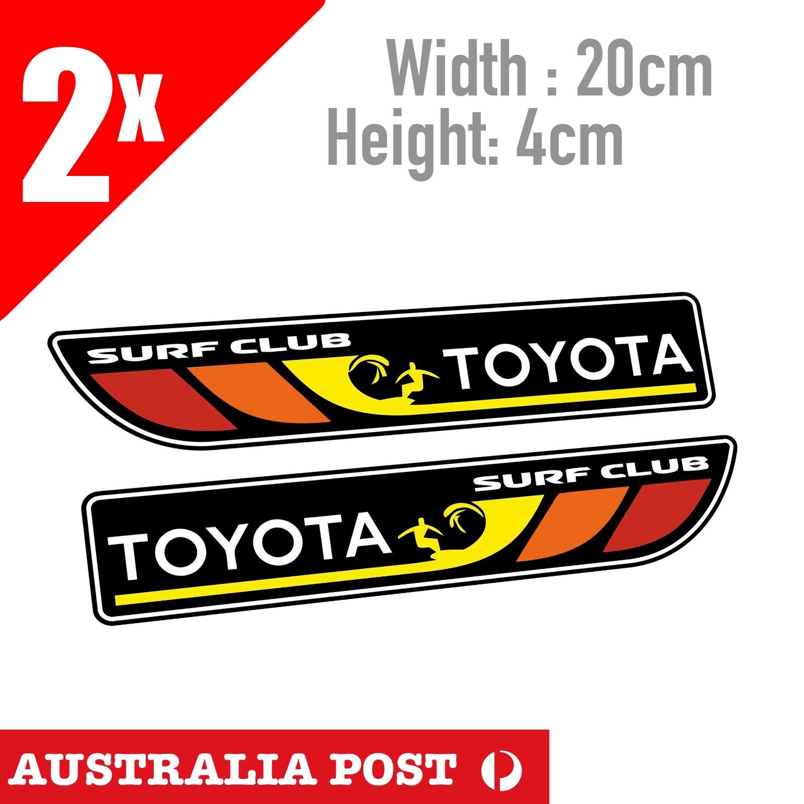 Toyota truck pick up stickers SURF CLUB 4x4, 4WD, Ute, Truck, Hilux 2x ...