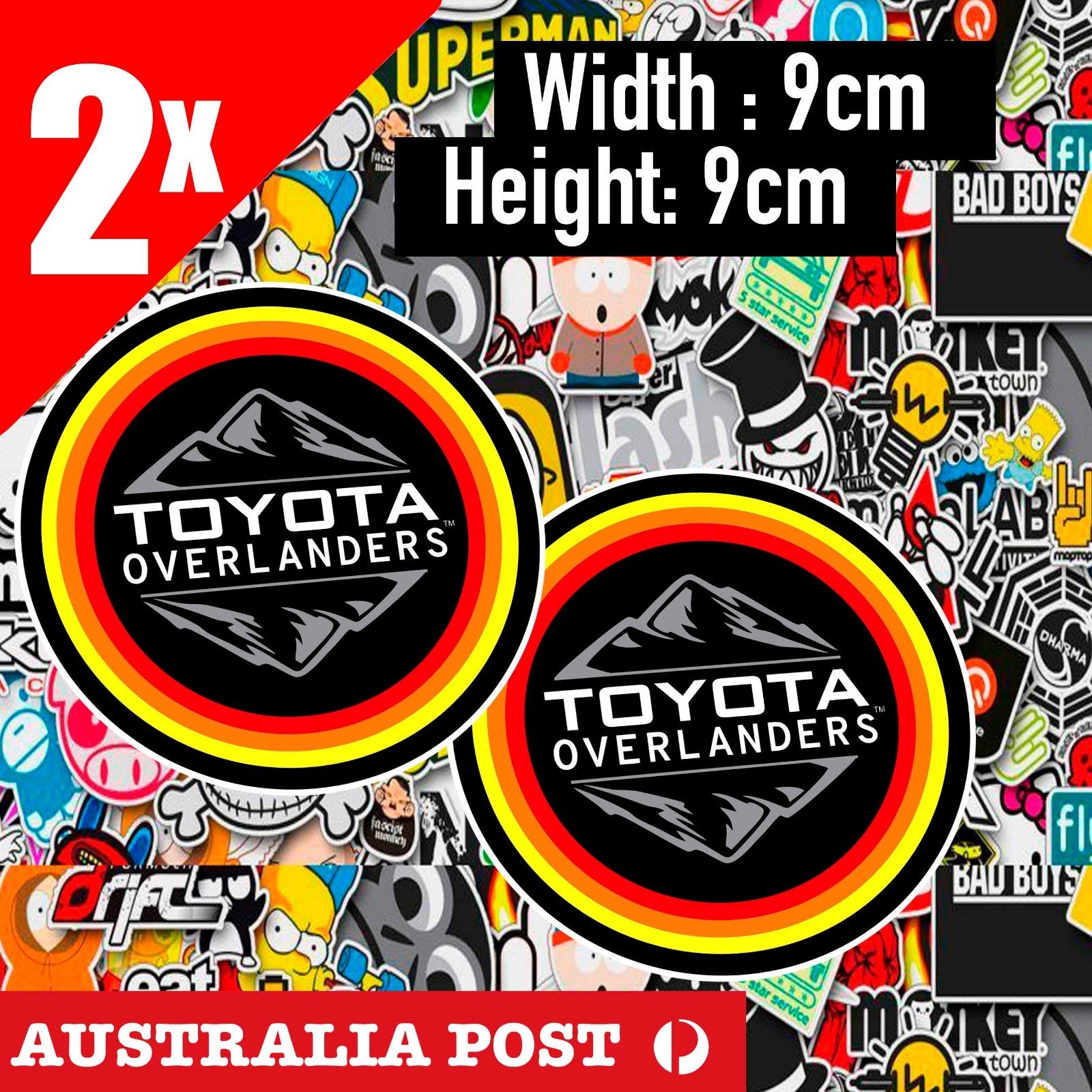 Toyota OVERLAND Off ROAD badge, 4X4 ADVENTURE, Off Road, 4x4, 4WD Stic ...