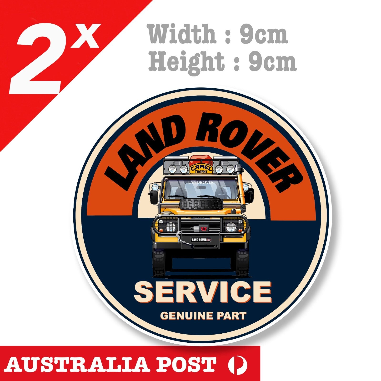 Land Rover Defender 110, Camel Trophy, SERVICE & GENUINE PART Sticker ...