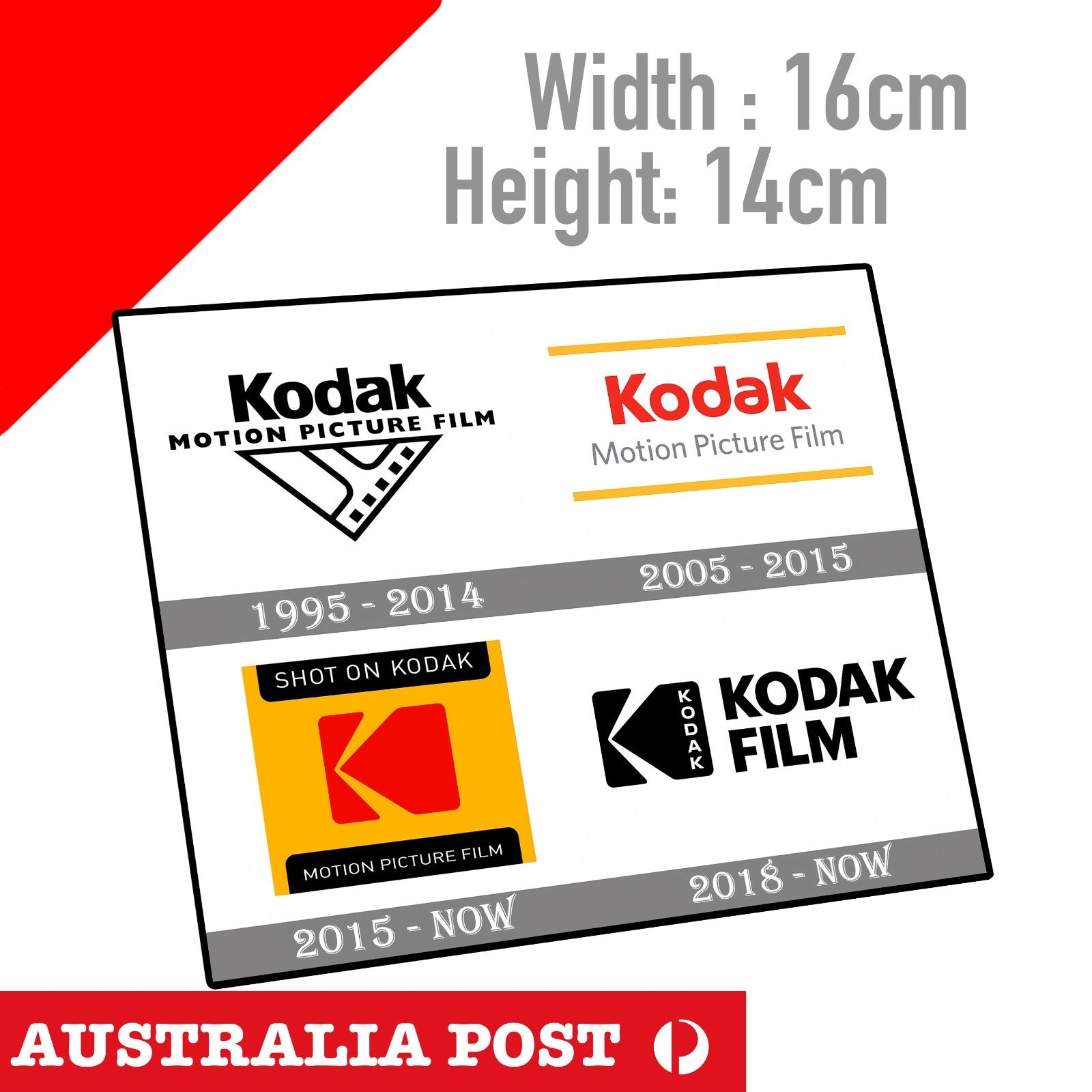 KODAK Film Logo History, On Kodak Logo Decal Sticker – Astro Stickers