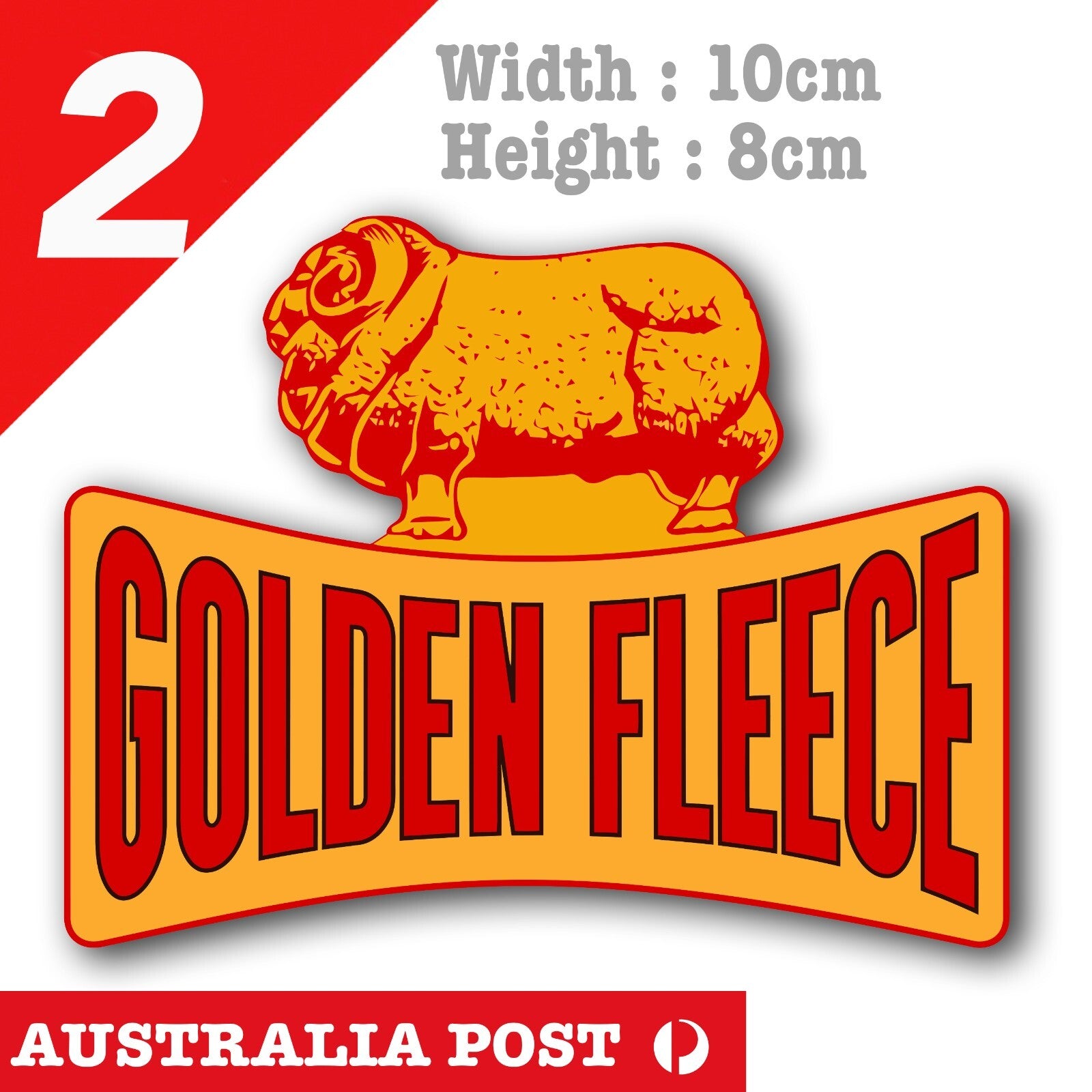 GOLDEN FLEECE Retro Australian Logo Car Sticker – Astro Stickers