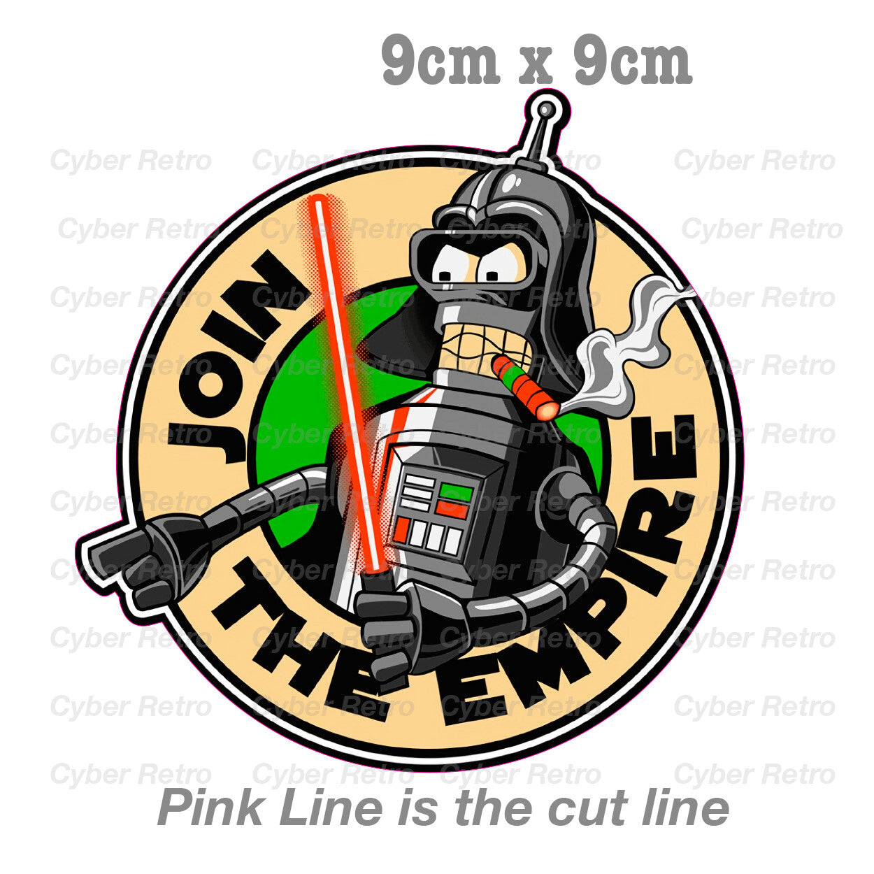 Darth Vader - Bender Futurama As Star Wars Funny Cartoon Sticker ...
